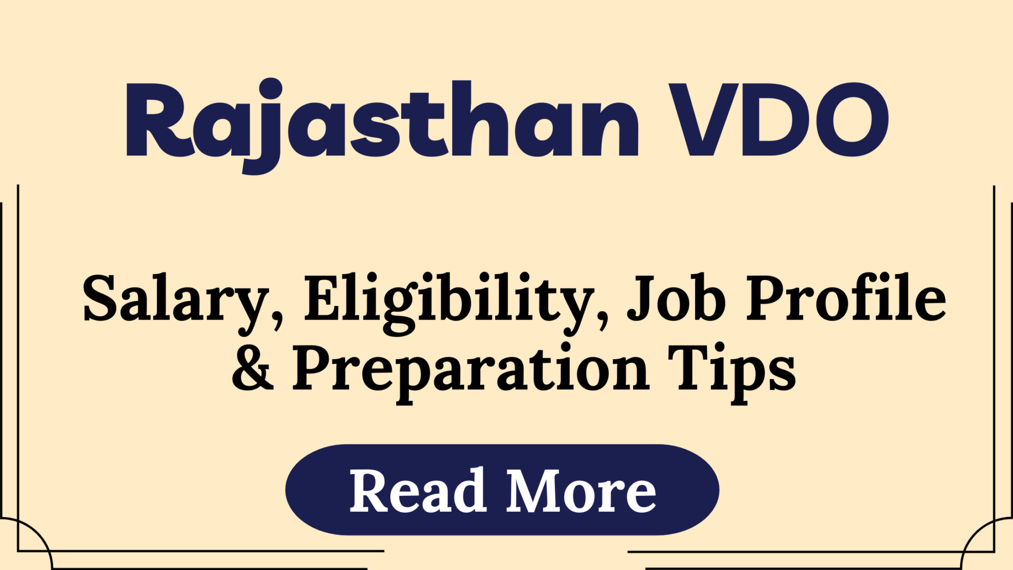 राजस्थान ग्राम विकास अधिकारी (VDO) 2025: Notification, सैलरी, योग्यता ...